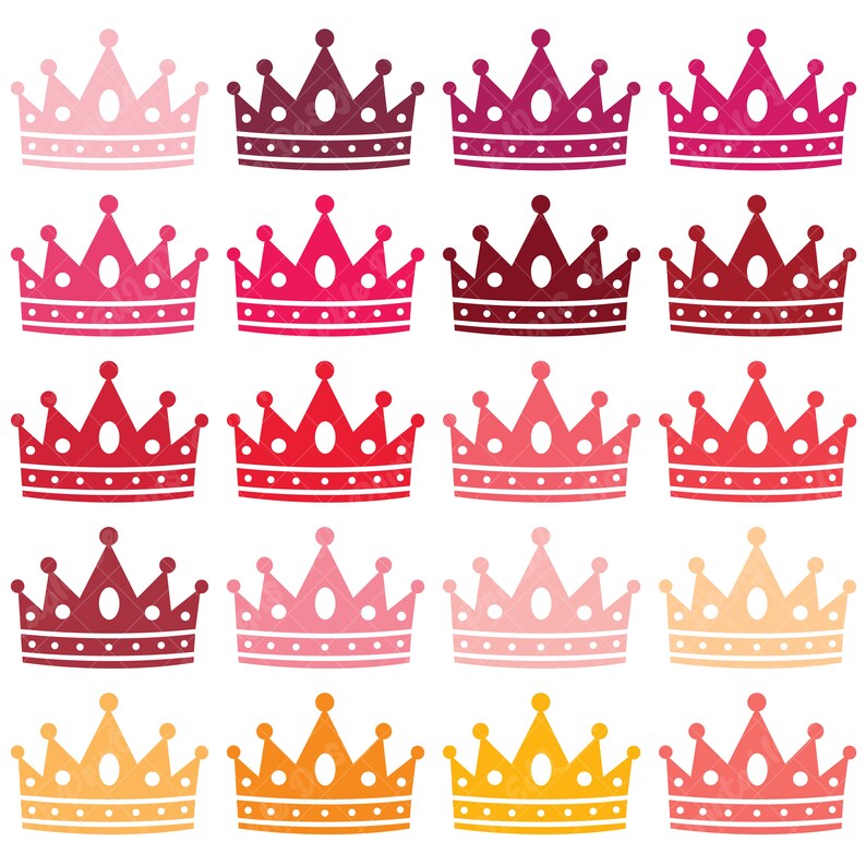 100 Solid Color Crown Clip Art, Prince and Princess Png, Royal King and ...