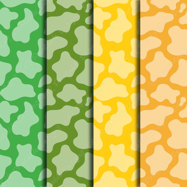 Tinted Cow Print Digital Paper, Animal Print Printable Background ...