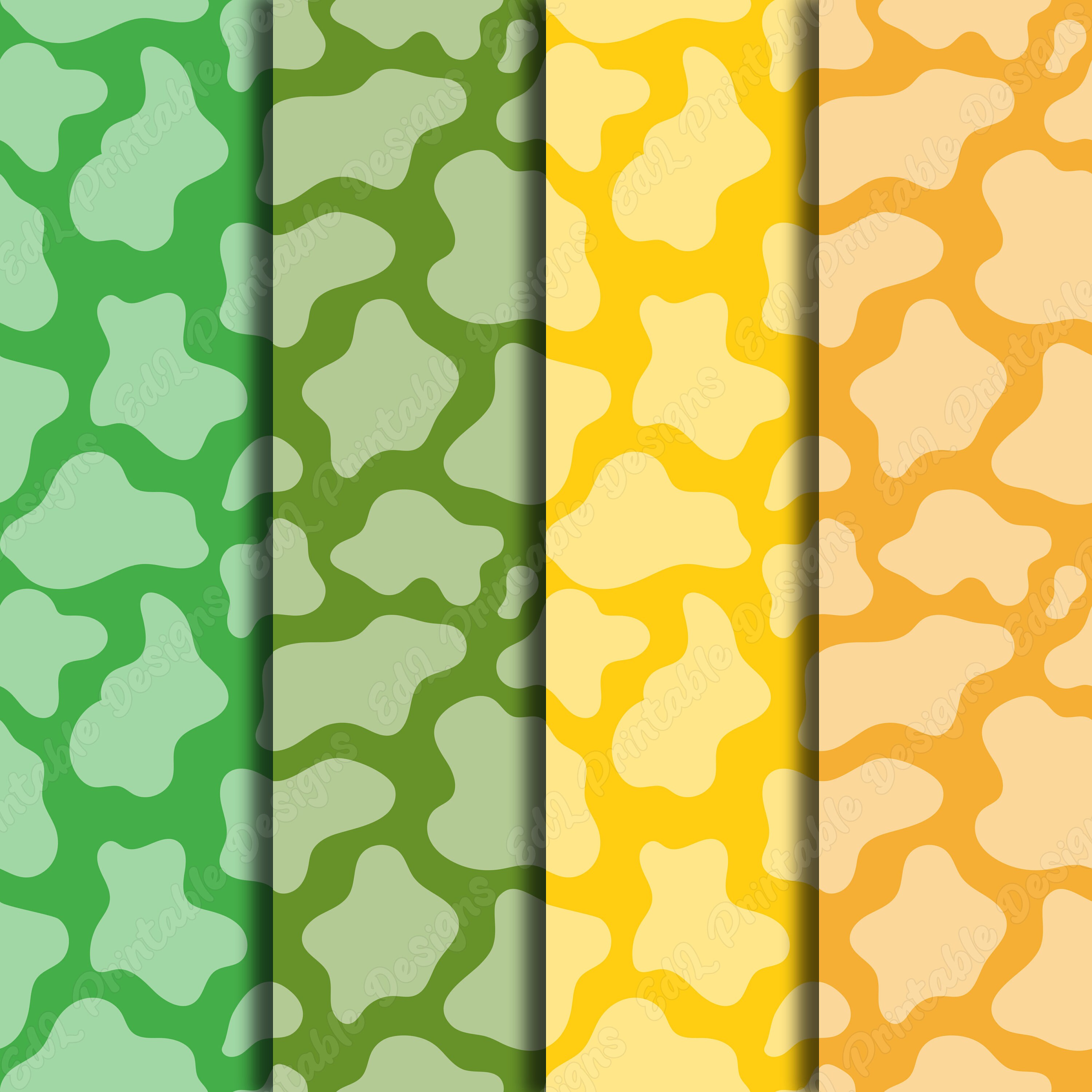 Tinted Cow Print Digital Paper, Animal Print Printable Background ...