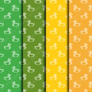 Tinted Rubber Duck Digital Paper, Toy Printable Background, Baby Boy ...