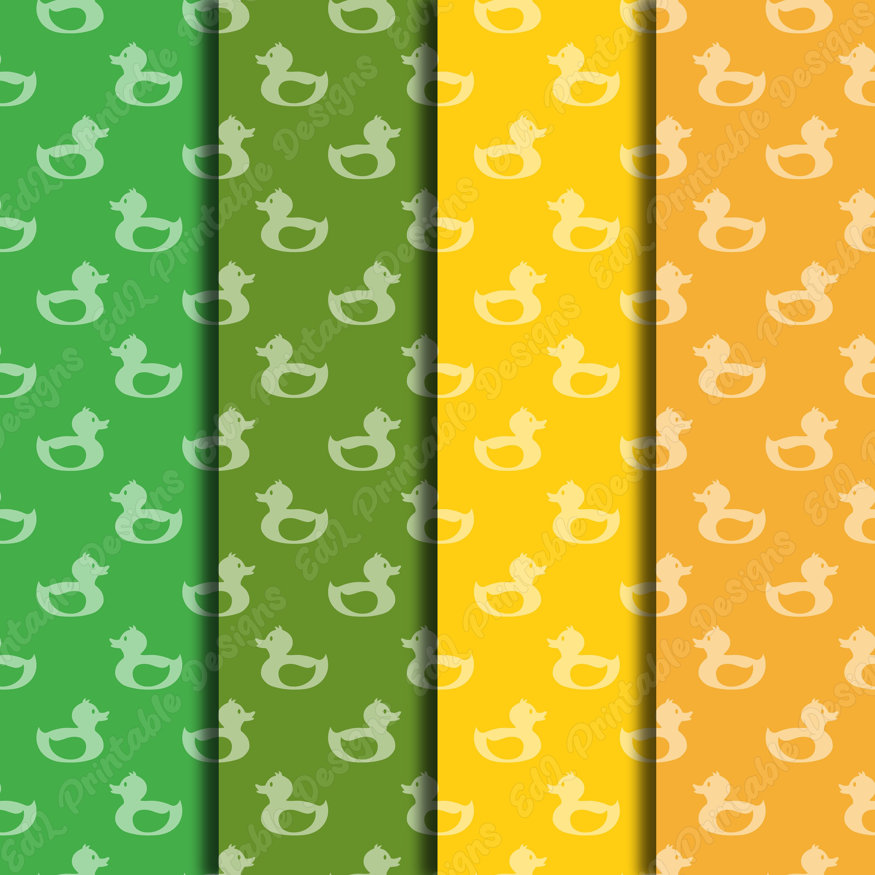 Tinted Rubber Duck Digital Paper, Toy Printable Background, Baby Boy ...