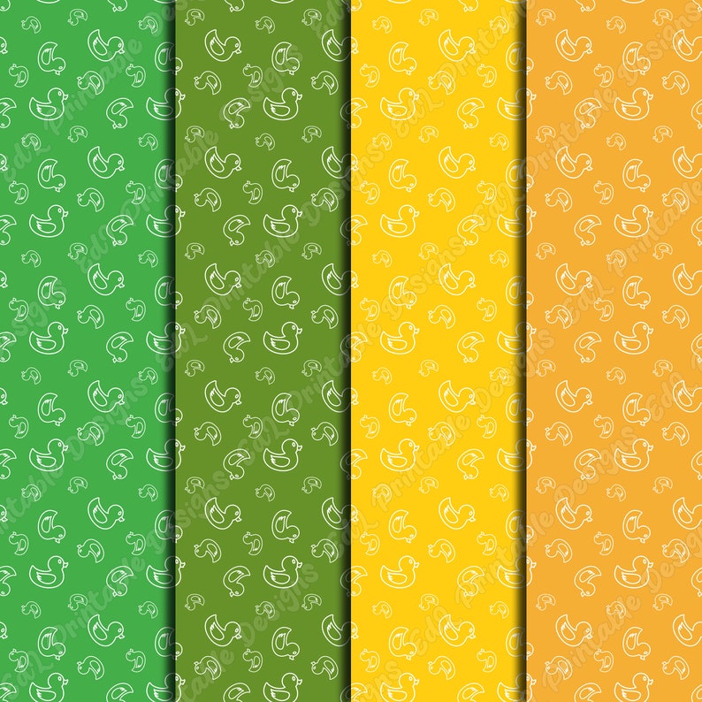 Rubber Duck Confetti Digital Paper, Toy Printable Background, Baby Boy ...