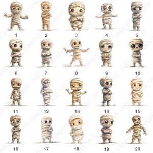 Mummy Clipart, Spooky Egyptian Mummies Images (digital Download) - Etsy