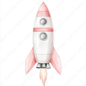 20 Cute Space Rocket Clip Art, Cartoon Spaceship Printable Images ...