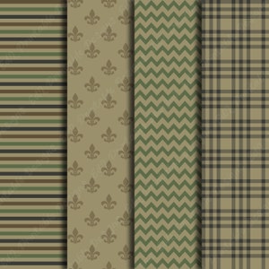 Military Colors Digital Pattern Paper, Camouflage Printable Background ...