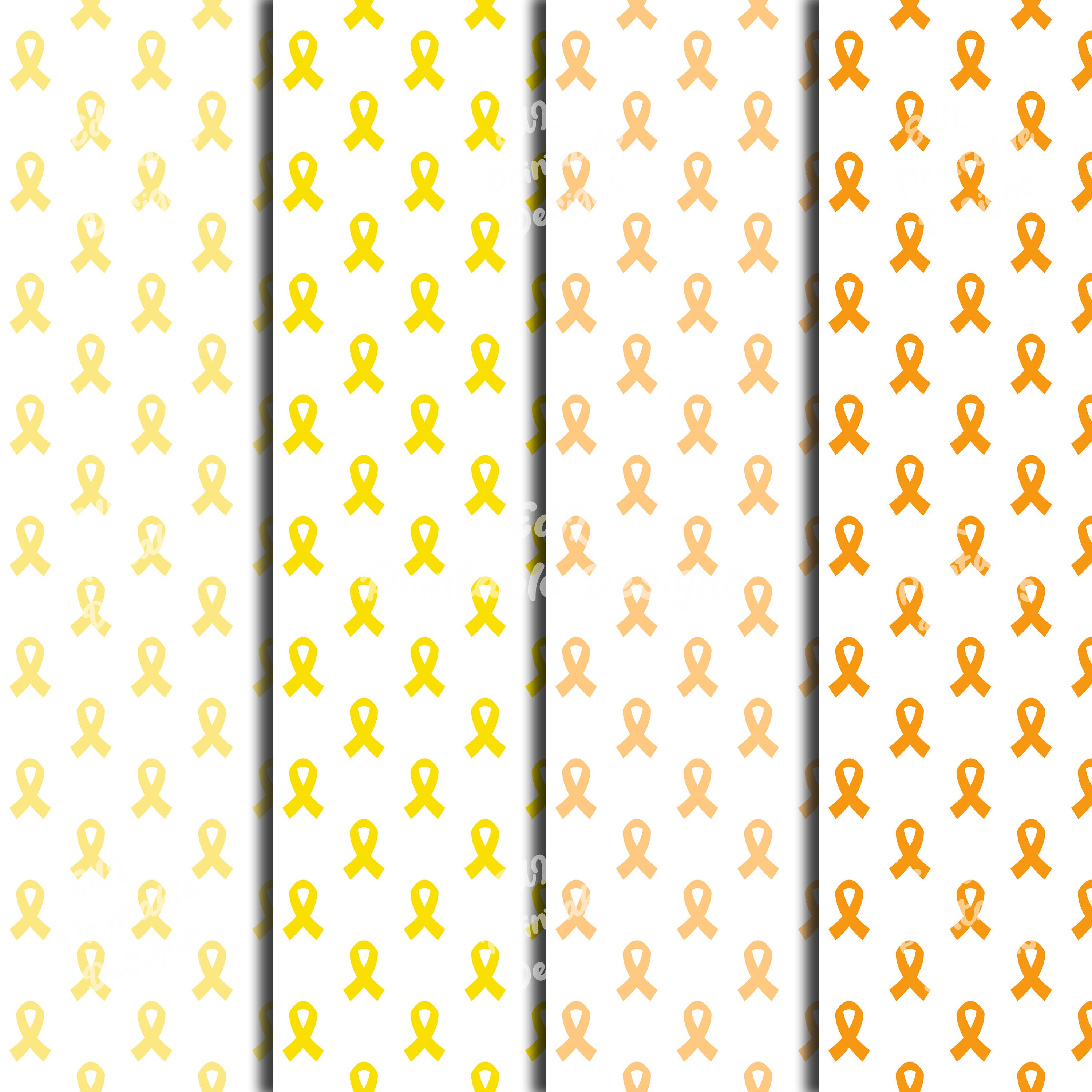 Colorful Cancer Ribbon Digital Paper Awareness Printable - Etsy