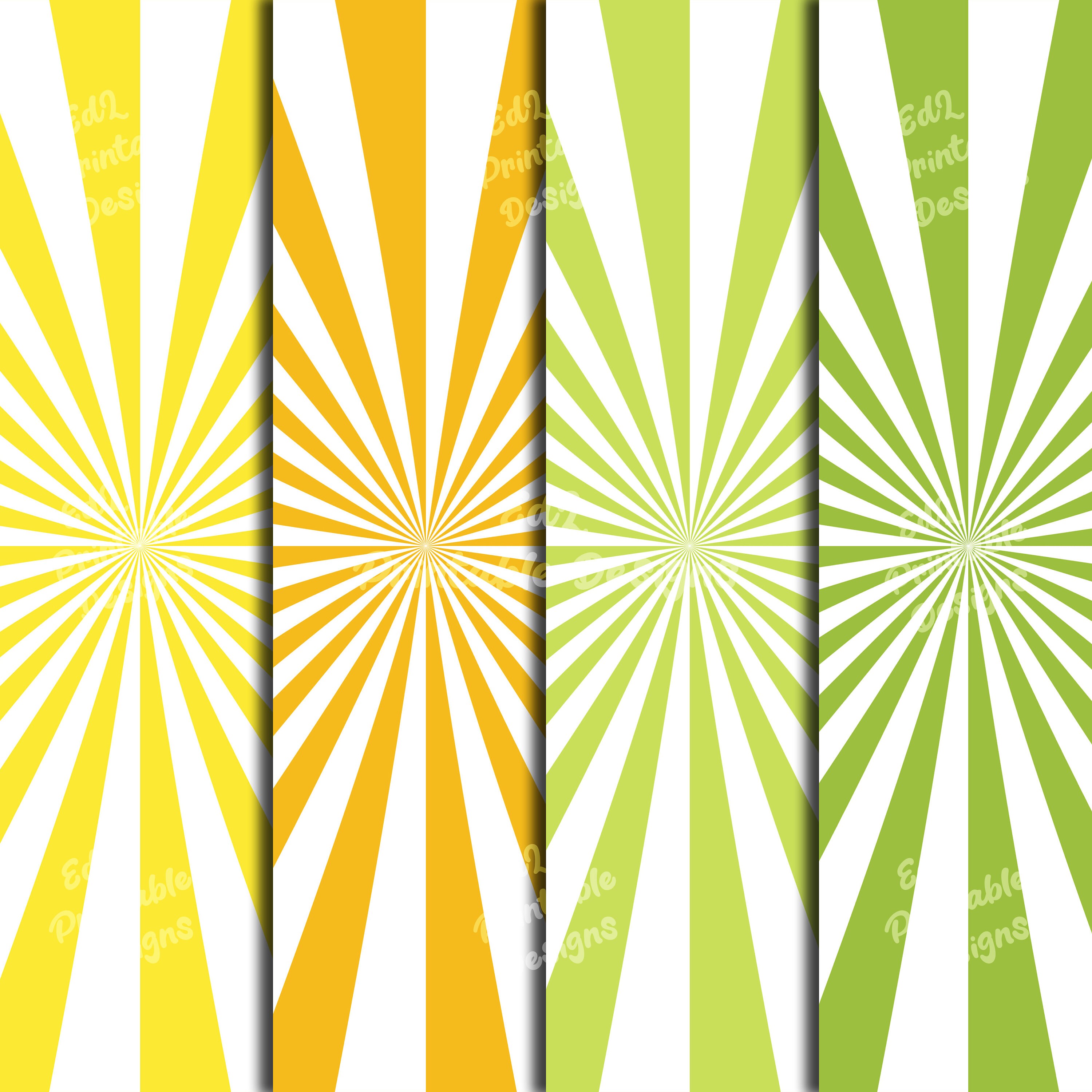 Sunburst Digital Paper, Printable Starburst Background, 12x12 Scrapbook ...