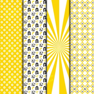 Soccer Digital Paper Football Printable Background Yellow - Etsy