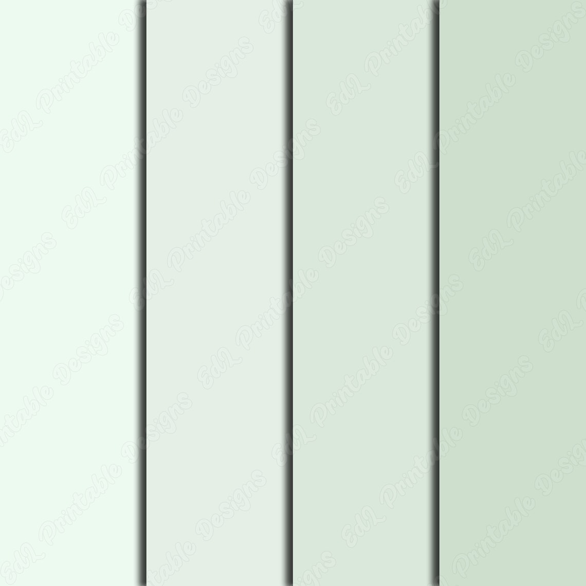 Shades of Green Digital Paper, Printable Green Solid Colors Background ...