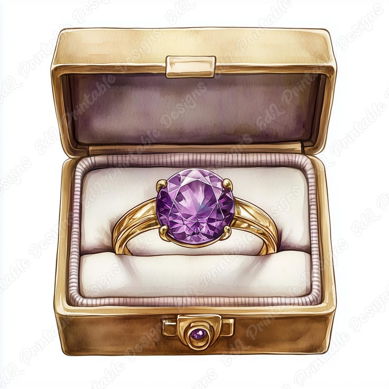 Golden Ring Box Clip Art, Bridal Wedding Ring Graphics (JPG Bundle) - Etsy
