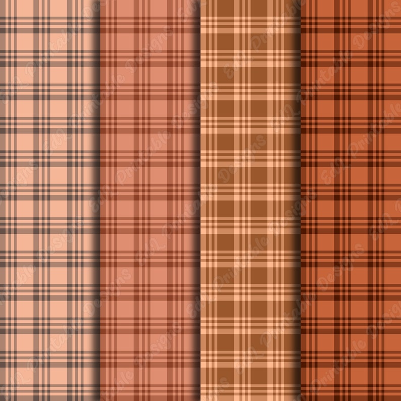 Earth Tones Plaid Tartan Digital Paper, Printable Scottish Background ...