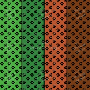 Black Paw Print Digital Paper, Animal Paw Printable Background ...