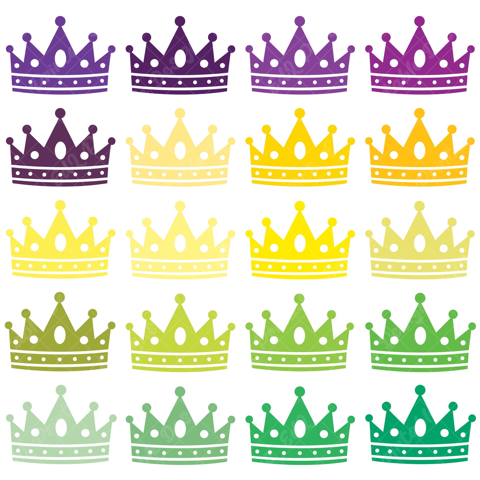 100 Solid Color Crown Clip Art, Prince and Princess Png, Royal King and ...