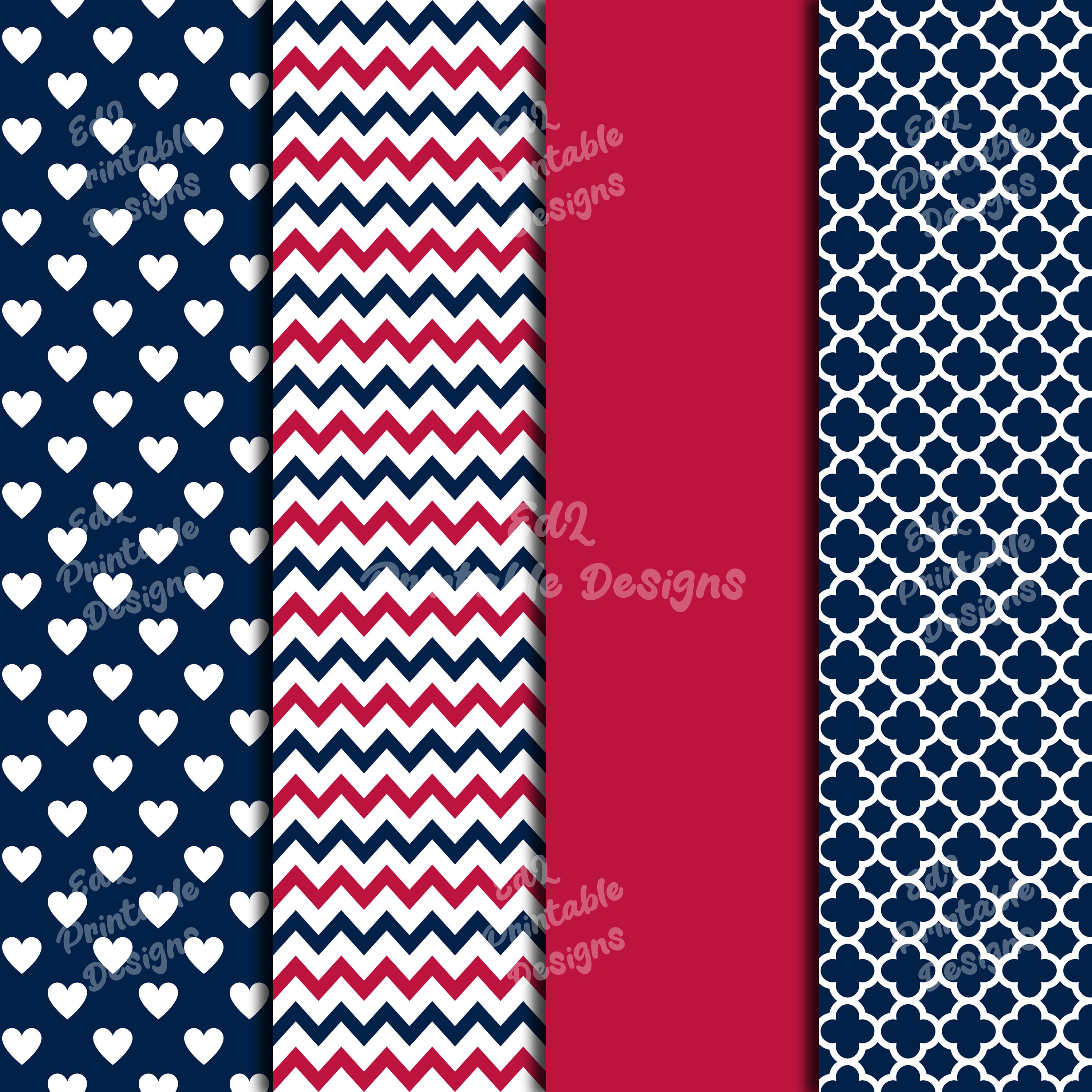 American Flag Digital Paper, 4th of July Printable Background ...
