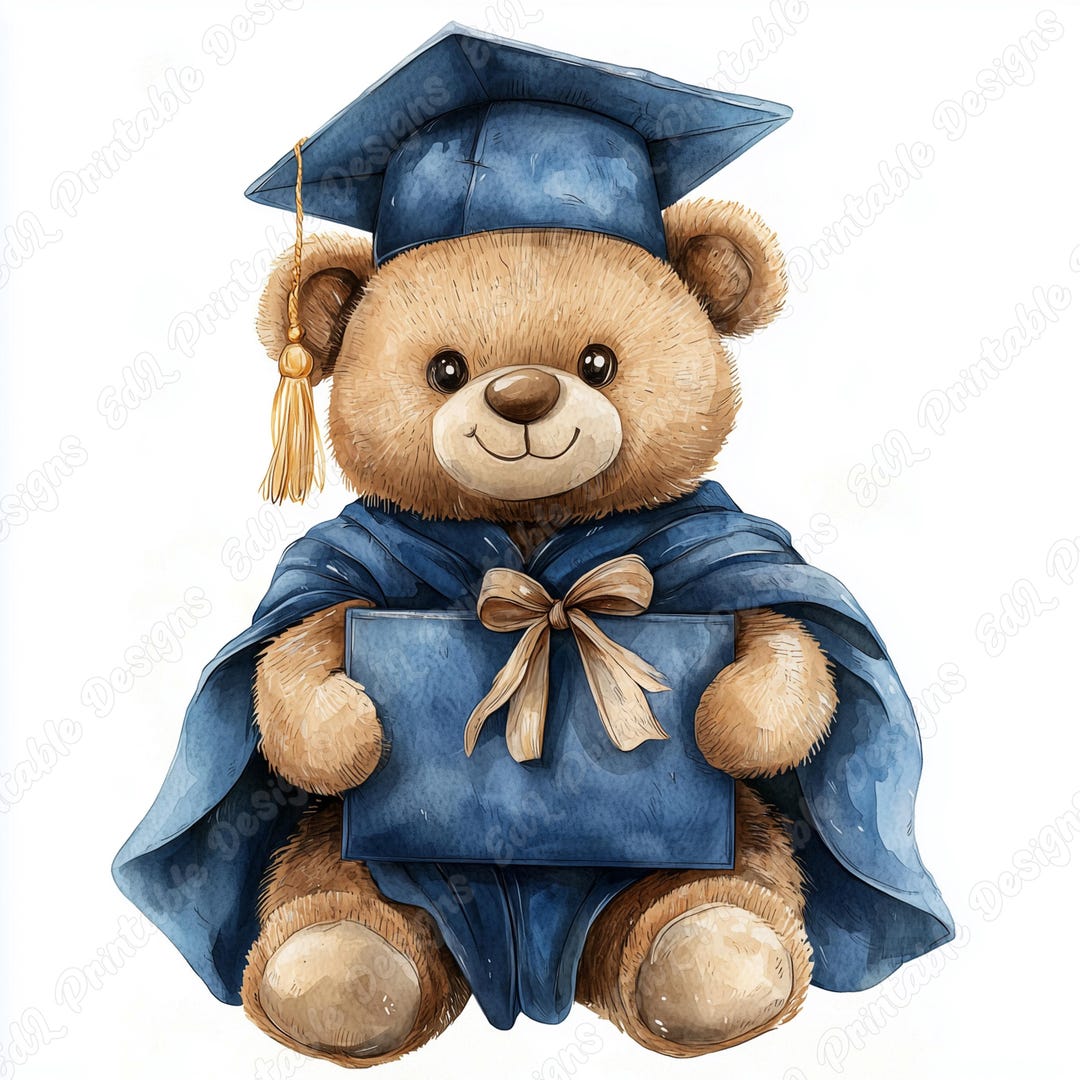 20 Graduation Teddy Bear Clip Art, School Graduation Printable Image ...