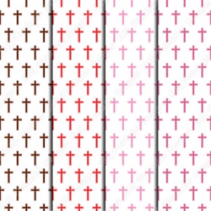 Colorful Holy Cross Digital Paper, Jesus Cross Printable Background ...