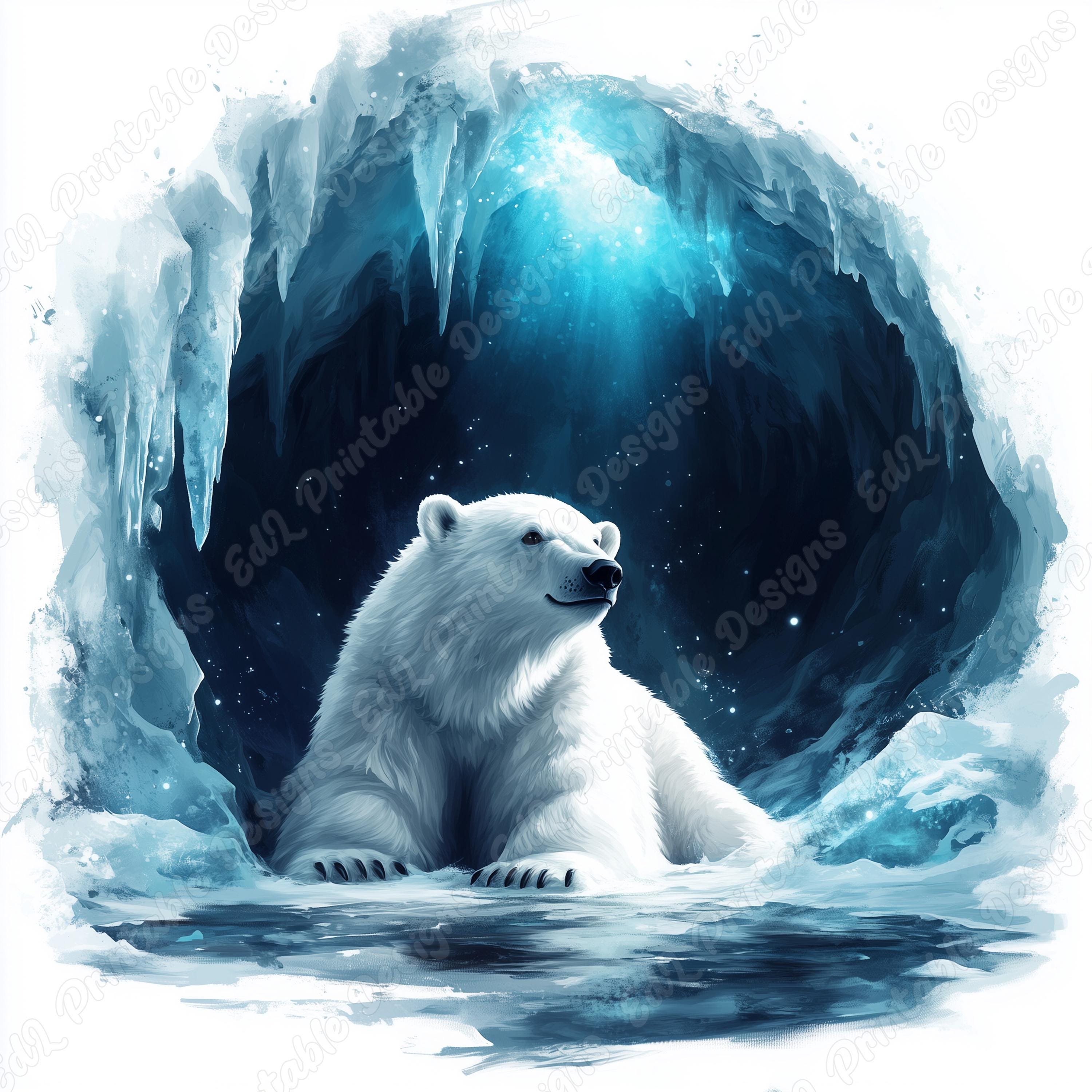 Polar Bear Clip Art, Winter Animal JPG Set (digital Download) - Etsy