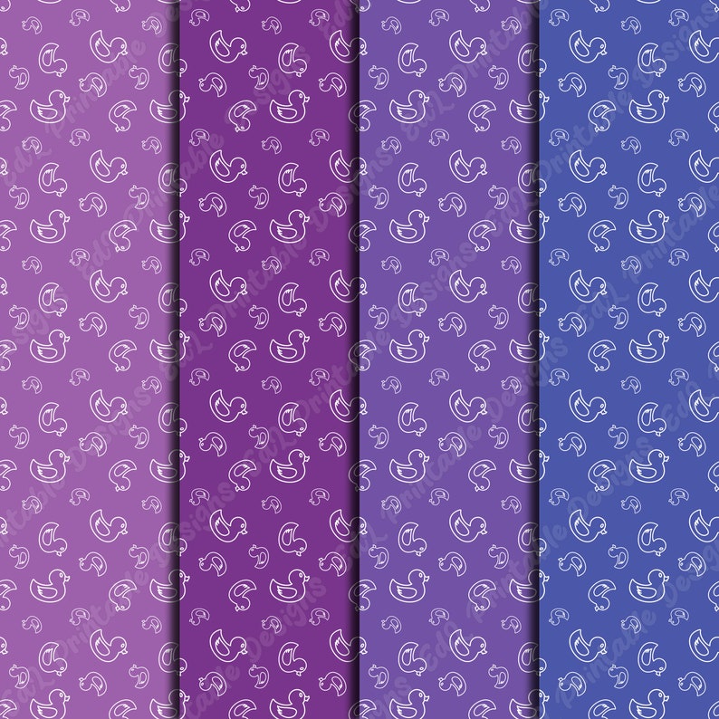 Rubber Duck Confetti Digital Paper, Seamless Pattern Set (digital ...