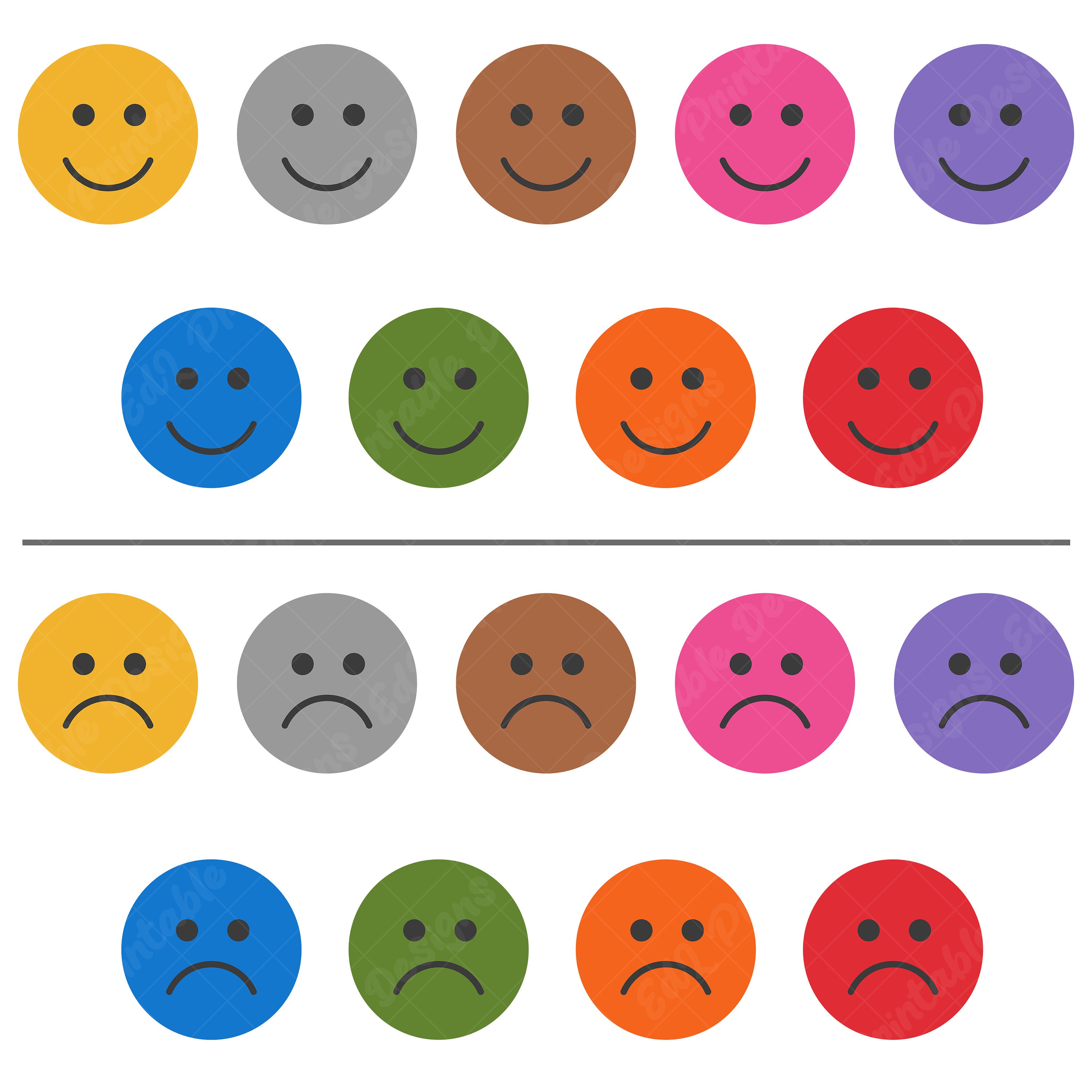 108 Smiley Face Clip Art, Groovy Png, Printable Happy Smiley Faces ...