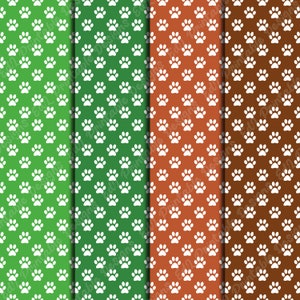 Paw Print Digital Paper Pack, Animal Paw Printable Background ...