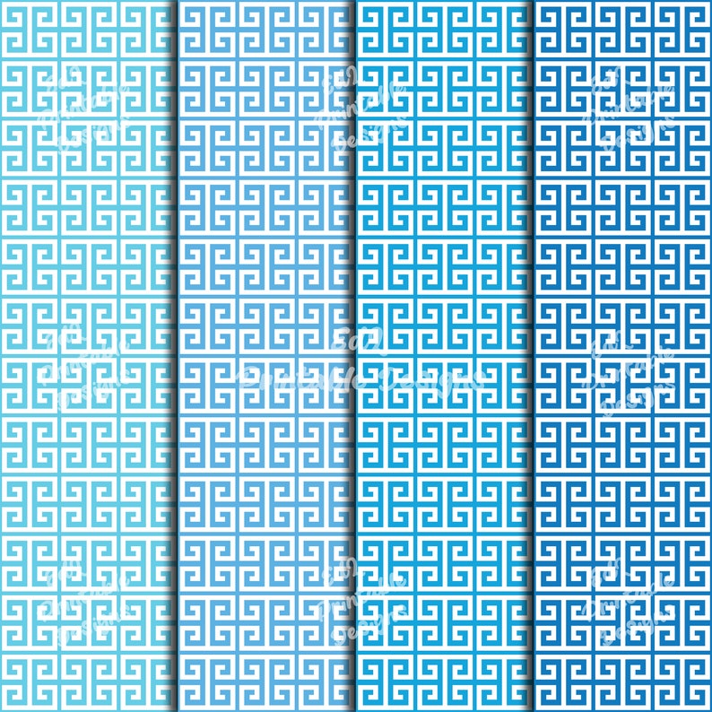 Ancient Greek Digital Paper, Greek Key Printable Background ...