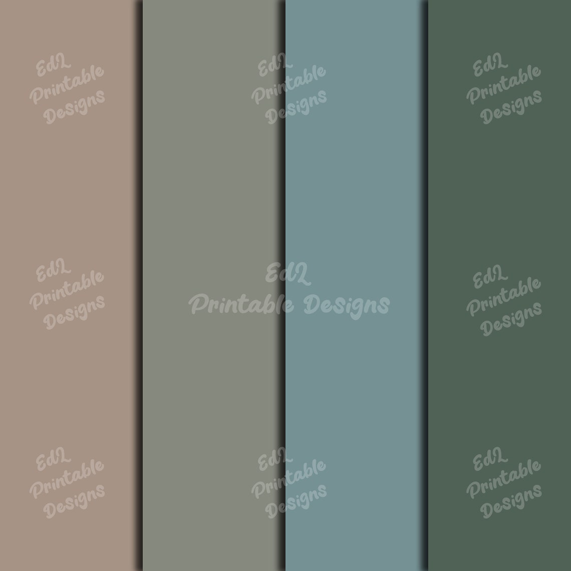 Earth Tones Digital Paper Pack, Boho Solid Colors Printable Background ...