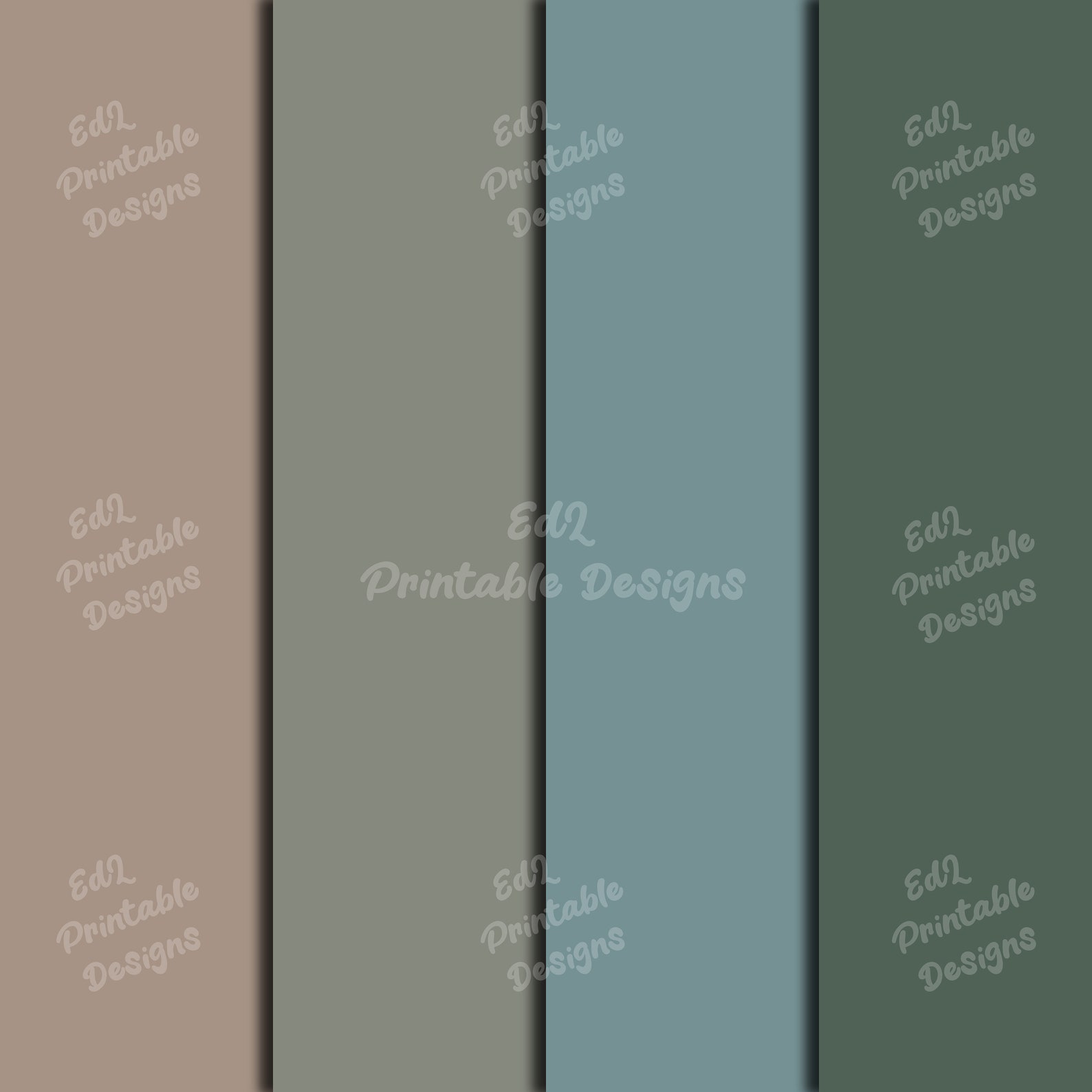 Earth Tones Digital Paper Pack, Boho Solid Colors (set of 24) (digital ...