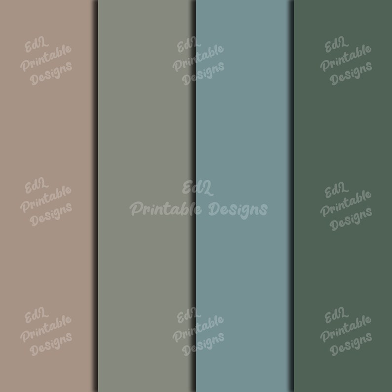 Earth Tones Digital Paper Pack, Boho Solid Colors (set of 24) (digital ...