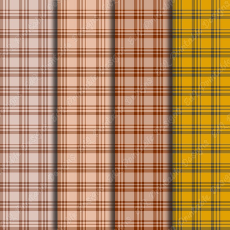 Earth Tones Plaid Tartan Digital Paper, Printable Scottish Background ...