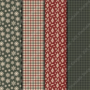 Merry Christmas Day Digital Papers, Xmas Printable Background, Winter ...