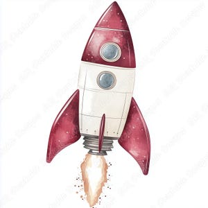 20 Cute Space Rocket Clip Art, Cartoon Spaceship Printable Images ...