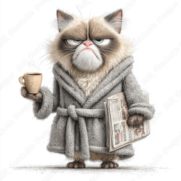 Grumpy Cat Card - Etsy