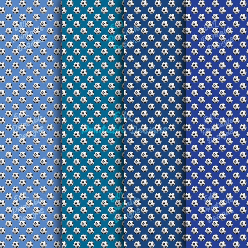 Soccer Balls Digital Paper Pack Football Printable - Etsy