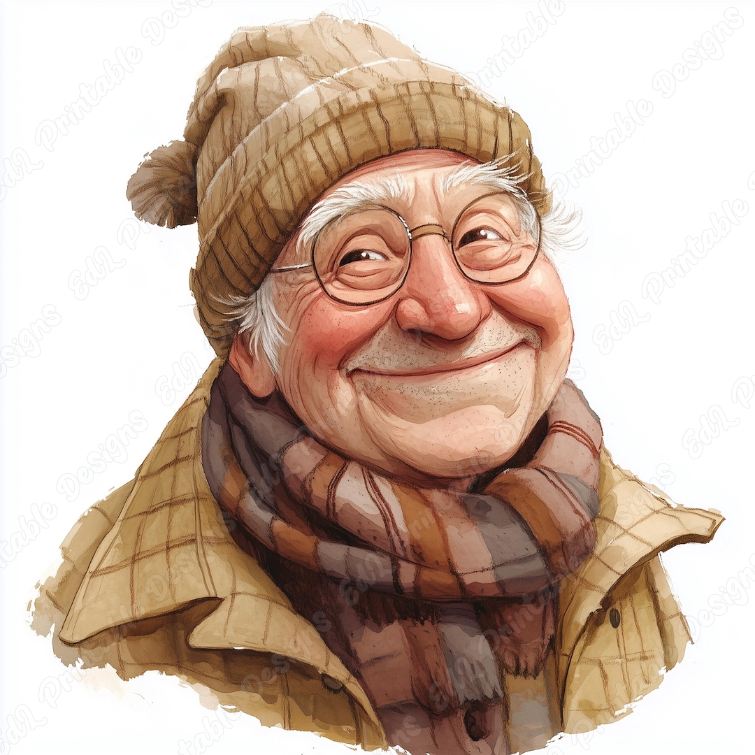 20 Elderly Man Smiling Clip Art, Funny Old Man Printable Image ...