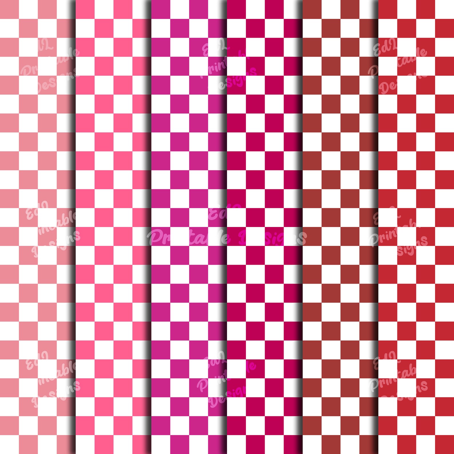 Checkered Digital Paper, Checkerboard Printable Background, Checker ...