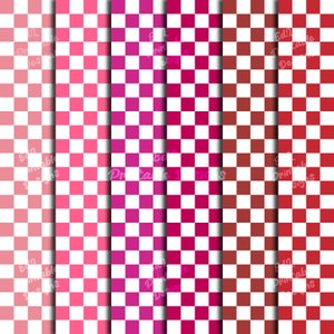 Checkered Digital Paper, Checkerboard Printable Background, Checker ...