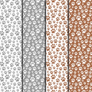 Paw Print Confetti Digital Paper, Animal Paw Printable Background ...