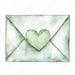 Watercolor Love Letter Clip Art, Heart Envelope Designs (digital ...