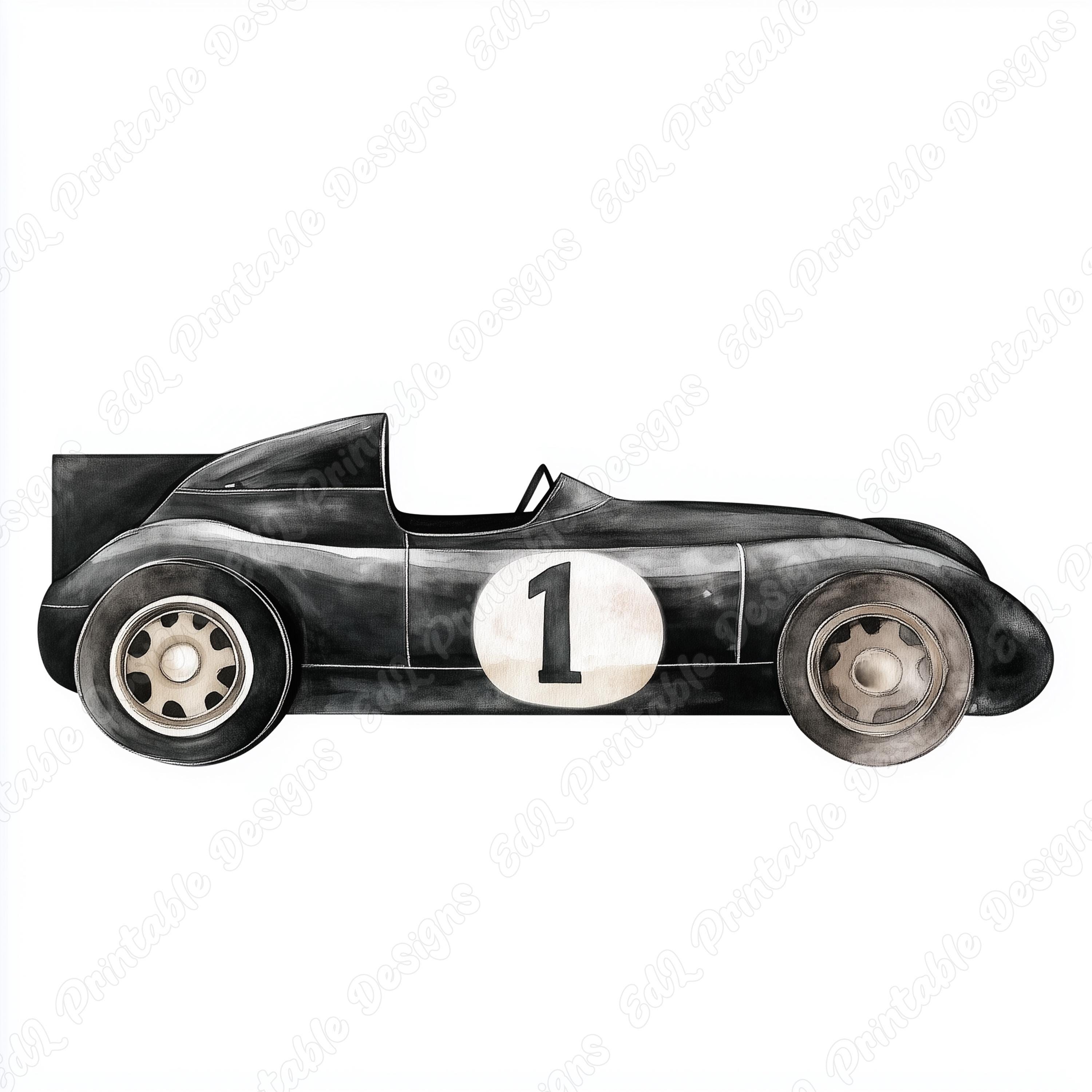 Racing Car Clip Art, Watercolor Sports Car, Nursery Decor (JPG Set) - Etsy