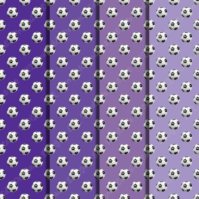 Soccer Balls Digital Paper Pack, Football Printable Background, Soccer ...