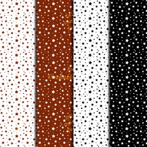 Stars Confetti Digital Paper Pack, Rainbow Colours Printable Background ...