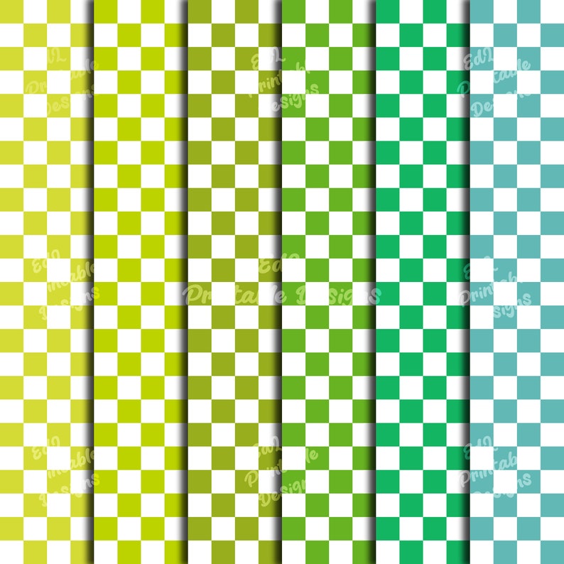 Checkered Digital Paper, Checkerboard Printable Background, Checker ...