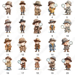 20 Cute Detective Boy Clip Art, Spy Kid Printable Images, Secret Agent ...