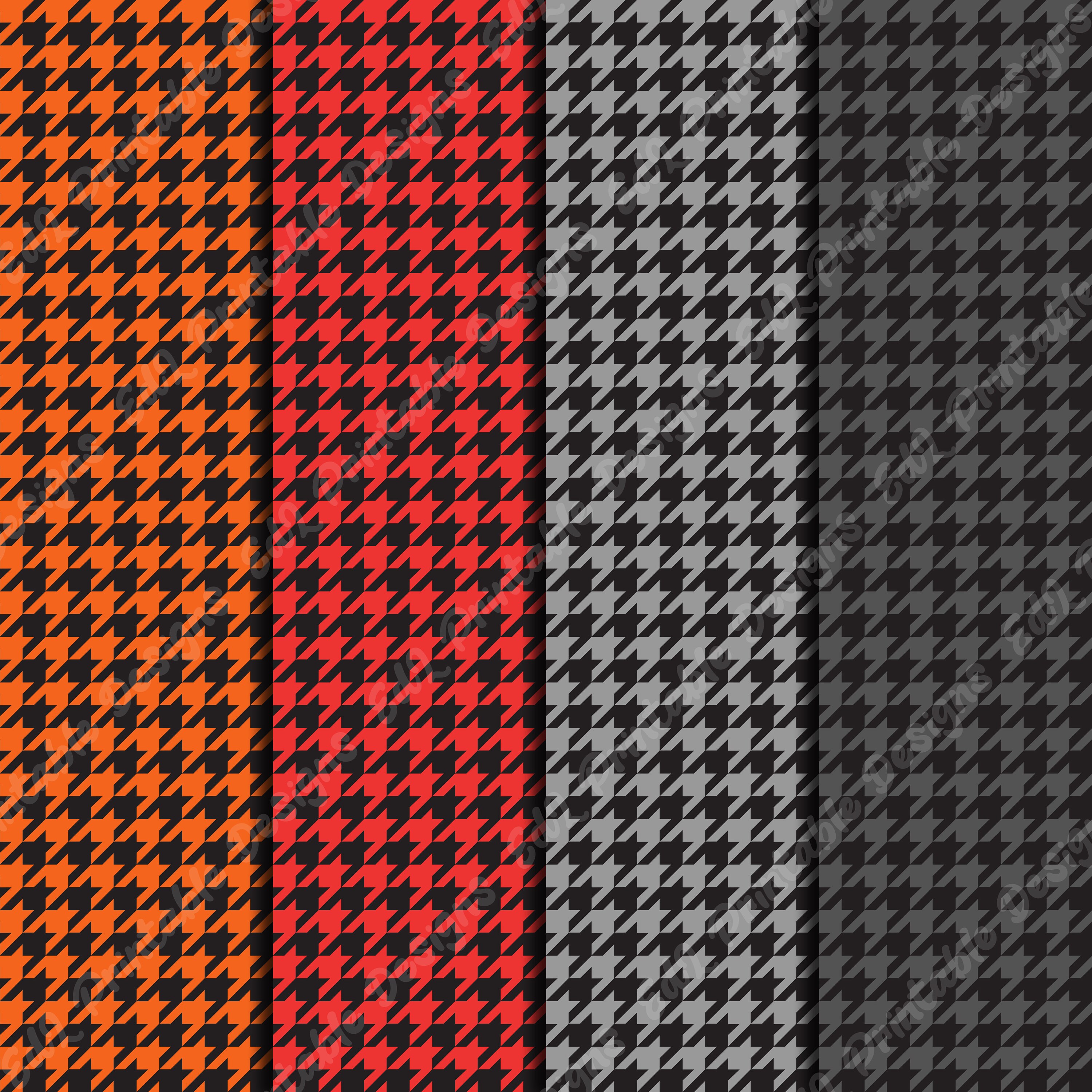 Black Houndstooth Digital Paper, Hounds Tooth Tweed Printable ...