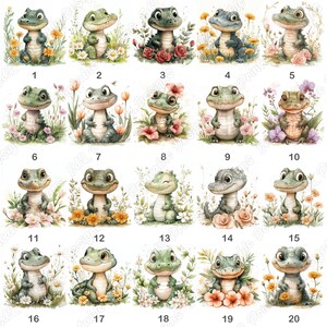 20 Happy Baby Alligator Clip Art, Cute Crocodile Printable Images ...