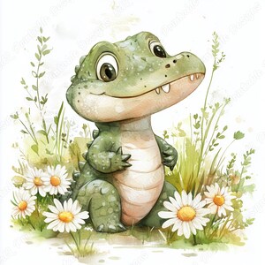 20 Happy Baby Alligator Clip Art, Cute Crocodile Printable Images ...