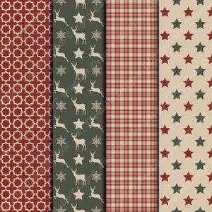 Merry Christmas Day Digital Papers, Xmas Printable Background, Winter ...