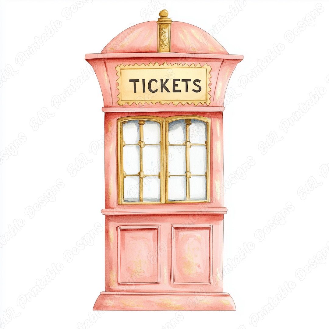 20 Ticket Booth Clip Art, Circus Ticket Booth Printable Images, Carnival Ticket Booth Digital ...