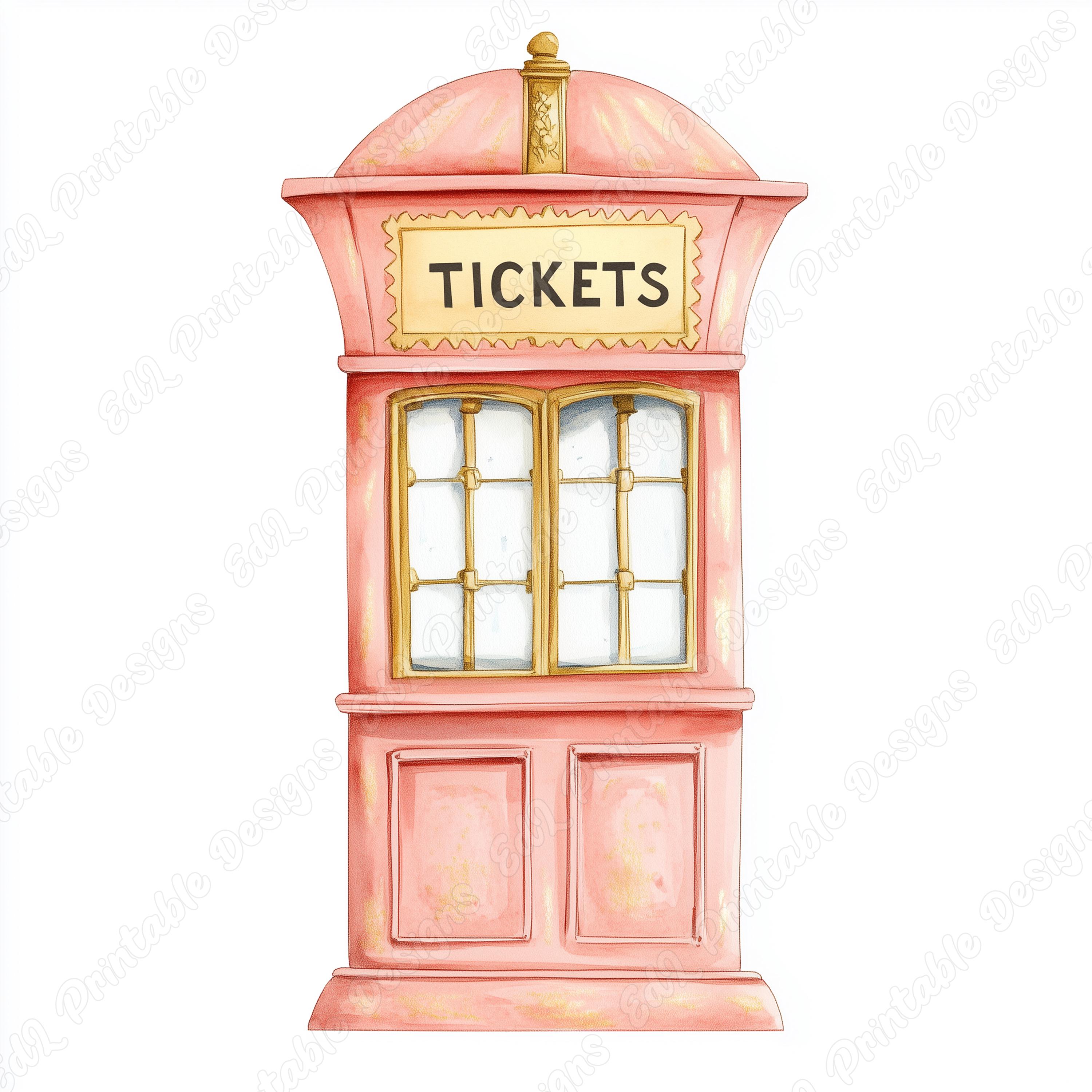 Circus Ticket Booth Clip Art, Carnival Printable Images (JPG Bundle ...