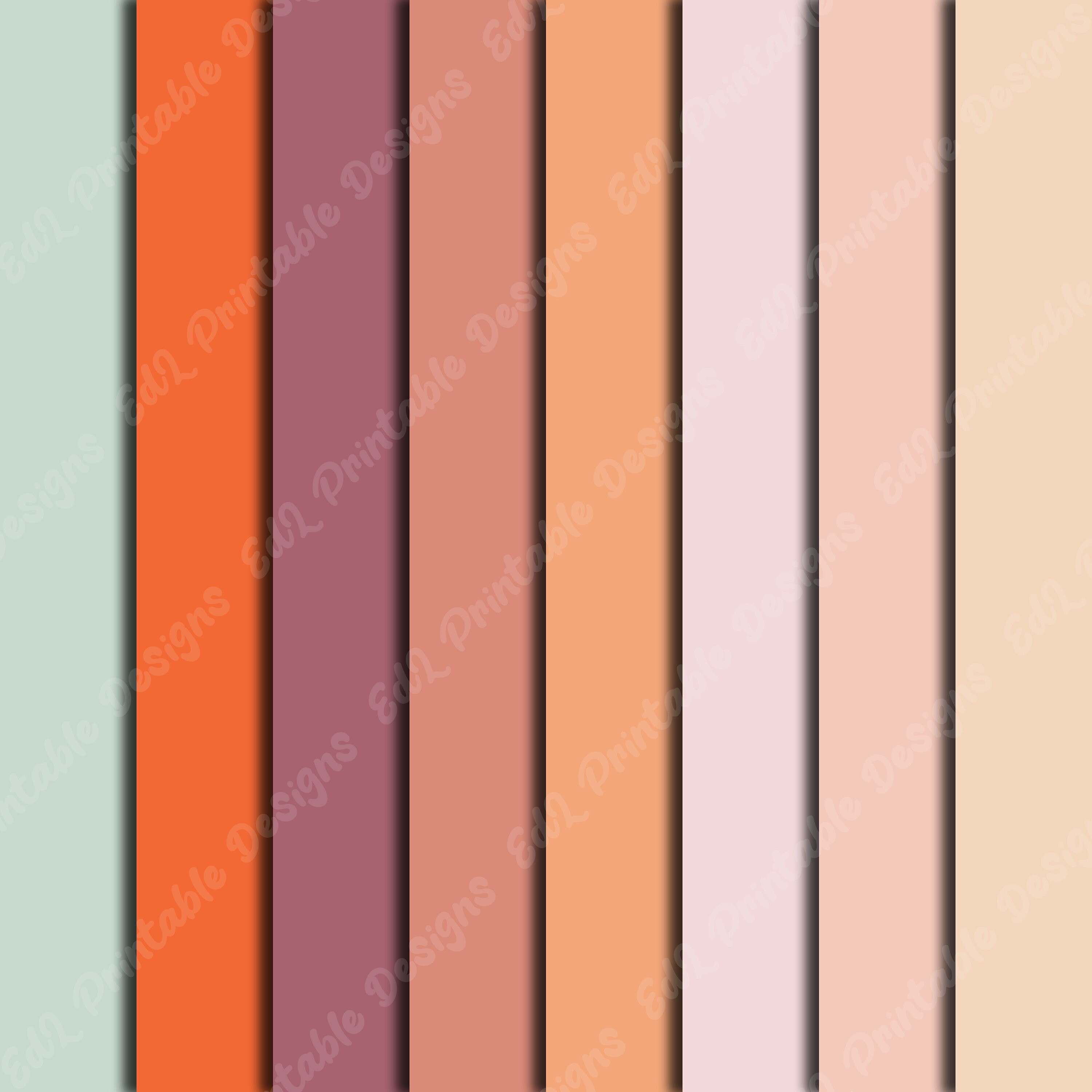 Boho Solid Colors Digital Paper, Earth Tones Printable Background ...